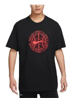 Nike Nike Max90 Basketball T-shirt Asia Sizing 'black Red' Black/red