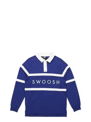 Nike As Sportswear Swoosh Rugby Polo - Blue