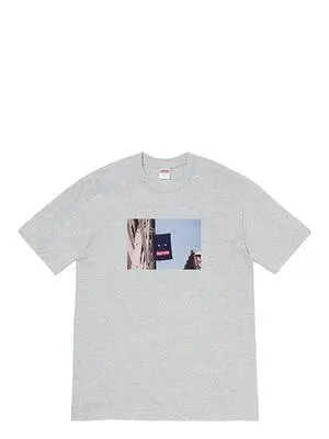 Supreme Supreme Fw19 Week 1 Banner Tee Short Sleeve Unisex Gray Grey