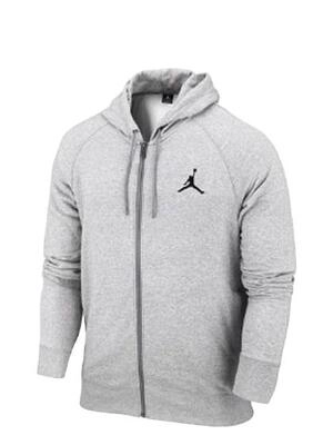 JORDAN Air Fleece Lined Hooded Jacket - Grey