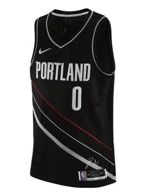 Nike X Nba Portland Trail Blazers Icon Edition Jersey - Black