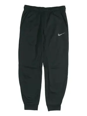 Nike Logo Printed Fleece Casual Cuffed Sweatpants - Black