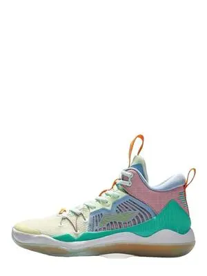 LI-NING High Top Basketball Sneakers - Light Yellow