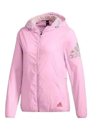 Adidas Zip-up Hooded Track Jacket - Pink