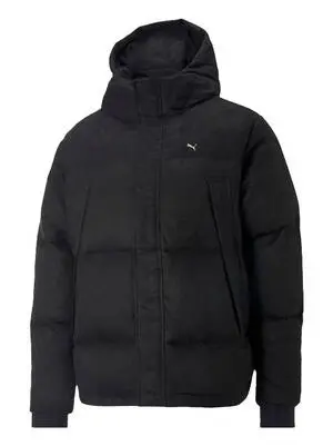 PUMA Faux Leather Down Jacket - Black