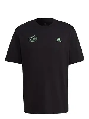 Adidas Sig Gfx 1 Casual Sports Breathable Printing Short Sleeve T-shirt - Black
