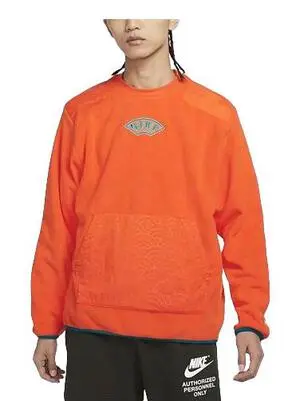 Nike Therma-fit Embroidered Fleece Pullover - Orange