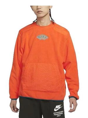 Nike Therma-fit Embroidered Fleece Pullover - Orange