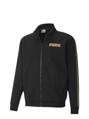 PUMA Metallic Logo Stand Collar Track Jacket - Black