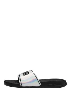 PUMA Popcat 20 Iridescent Slides - Black/silver