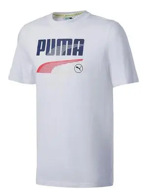 PUMA Team Graphic Tee 'white - White/red