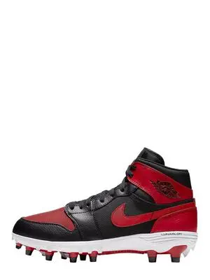 JORDAN Air 1 Mid Td Cleats - Red