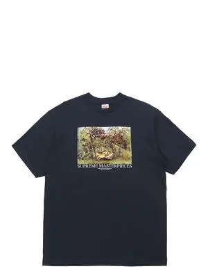 Supreme Ss20 Week 1 Masterpieces Tee Landscape Printing Short Sleeve Navy - Blue