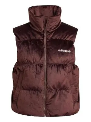 Adidas Velvet Puffer Vest - Brown