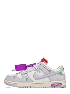 Nike Off-white X Dunk Low "lot 03 Of 50 - Gray/white