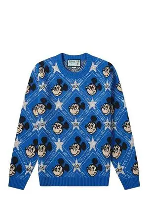 Gucci X Disney Mickey Mouse Patterned Crewneck Sweater - Blue