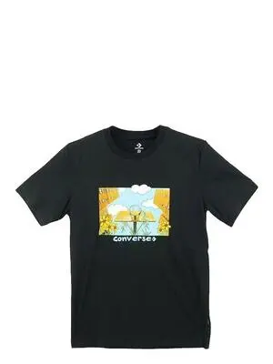 CONVERSE Overgrown Hoops T-shirt Asia Sizing - Black
