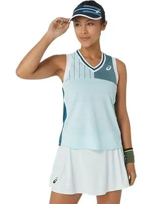 Asics Match Tank Top - Teal/white