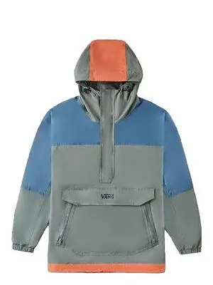 VANS Colorblock Hooded Anorak Jacket - Olive Green