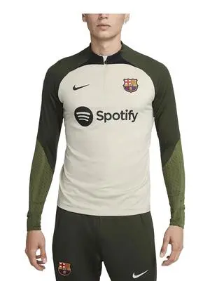 Nike Dri-fit F.c. Barcelona Strike Drill Top - Beige/greem