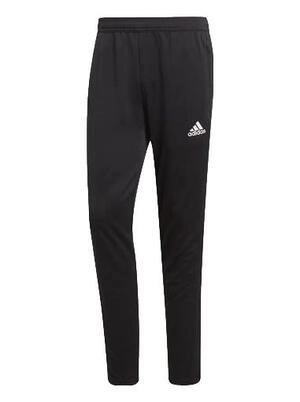 Adidas Letter Logo Print Sports Trousers - Black