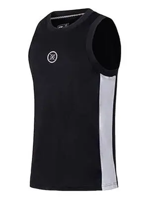 LI-NING Way Of Wade Logo Basketball Tank - Black/grey
