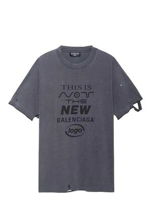 Balenciaga Balenciaga 'this Is Not' Logo T-shirt 'grey' Grey