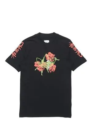 Adidas Originals Logo Printing Athleisure Casual Sports Short Sleeve - Black