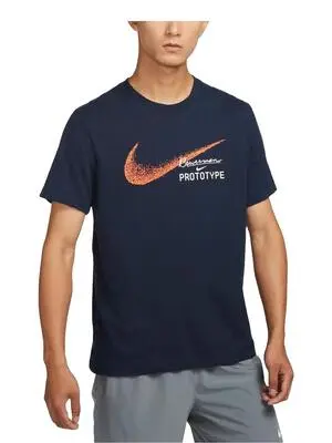 Nike Dri-fit Running T-shirt - Obsidian