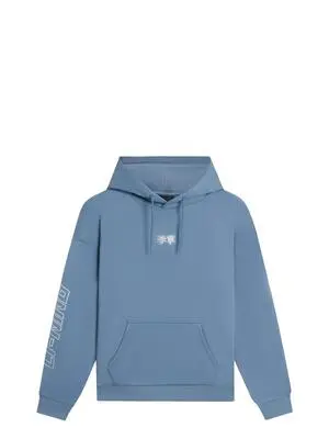 LI-NING Embroidered Logo Hoodie - Blue/white