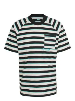 Adidas Originals Pocket Stripe Round Neck Short Sleeve Green - Default Color