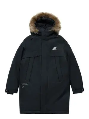 NEW BALANCE Long Puff Down Jacket - Black