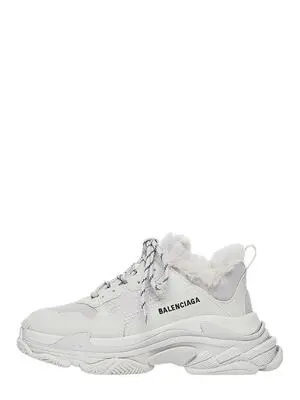 BALENCIAGA Balenciaga Triple S Sneakers With Faux Fur Detail