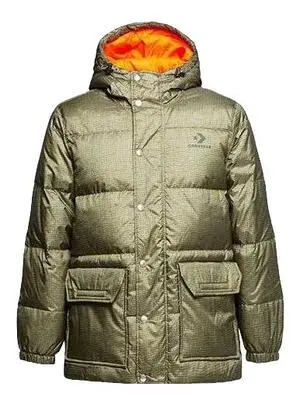 CONVERSE Mid-length Puffer Jacket - Metallic Green