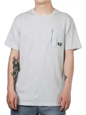 Nike Zipper Pocket Short Sleeve T-shirt - Grey
