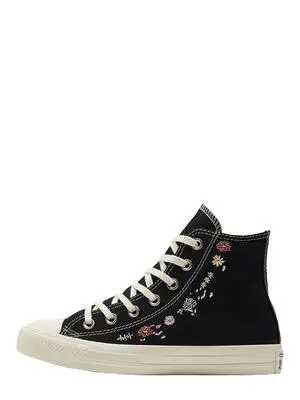 CONVERSE Converse Chuck Taylor All Star High Top Embroidered Floral Sneakers Black