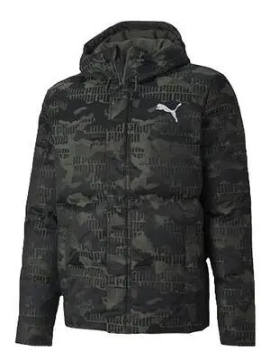 PUMA Puma Camouflage Padded Down Jacket Green/white