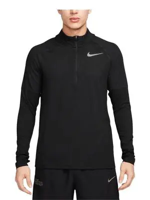 Nike 2-zip Running Top - Black