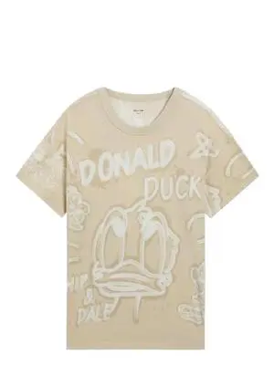 LI-NING X Disney Donald Duck Graphic T-shirt 'khaki - Khaki/white