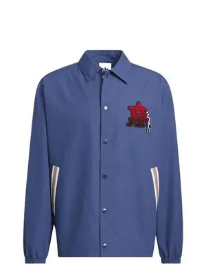 Adidas Collegiate Coach Jacket With Graphic Detail - Tech Indigo