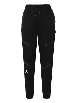 JORDAN Dri-fit Zion Big Pocket Patchwork Print Knit Sports Bundle Feet Pants - Black