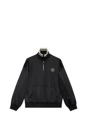 Gucci Technical Jersey Half Zip Jacket - Black