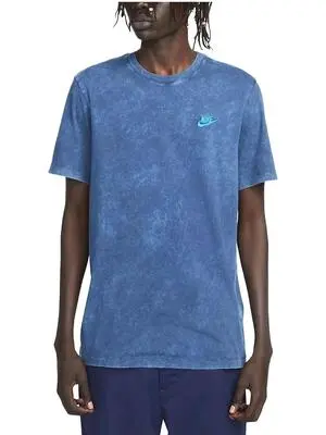 Nike Nike Sportswear Club Washed-dye T-shirt 'blue' Blue