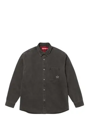 Supreme Fw25 Quilted Lined Denim Snap Shirt - Black