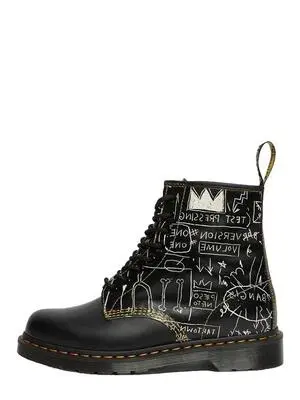 Dr. Martens X Jean-michel Basquiat 1460 Lace Up Boots - Black