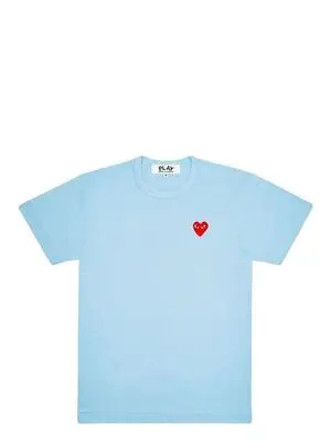 PLAY COMME DES GARCON Comme Des Garcons Play Kawakubo Rei Red Love Embroidered Blue