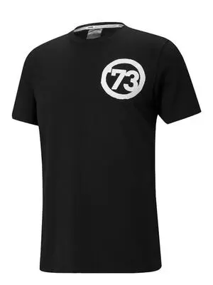 PUMA Franchise Crew Neck T-shirt 'black - Black/white