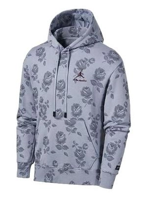 JORDAN Jordan X A Ma Maniere Floral Print Hoodie Grey