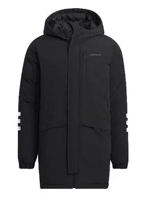 Adidas Mid-length Hooded Down Jacket - Black