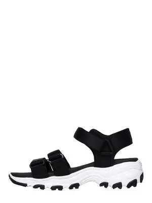 Sketchers D'lites Platform Sandals - Black